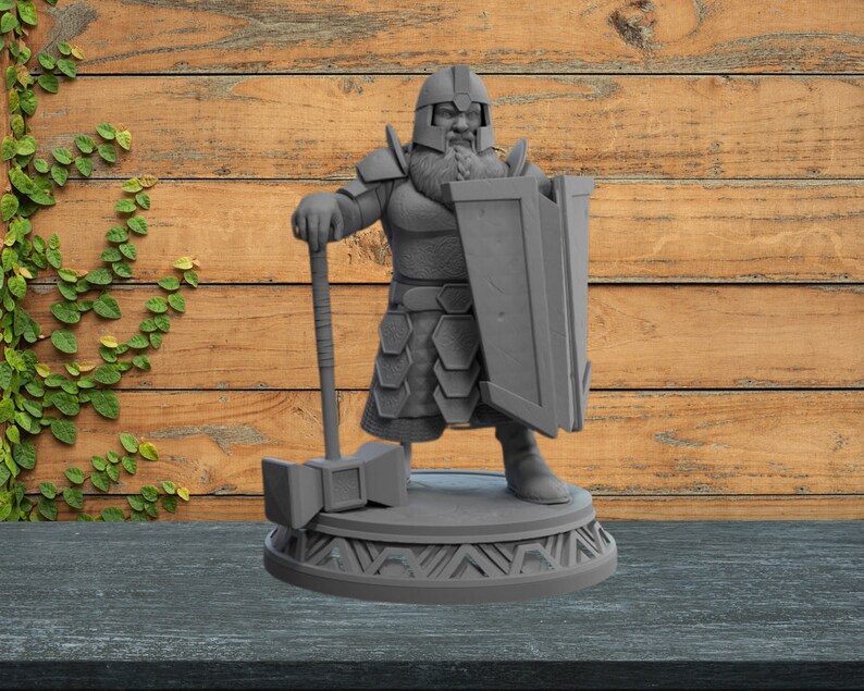 Dwarf Guard Warrior From Lord of the Rings STL Files, Dwarves for 3D ...