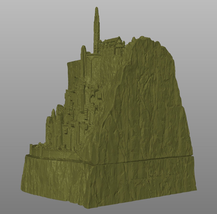 Illuminated Minas Tirith Stl Files for 3D Printer, Lord of the Rings ...