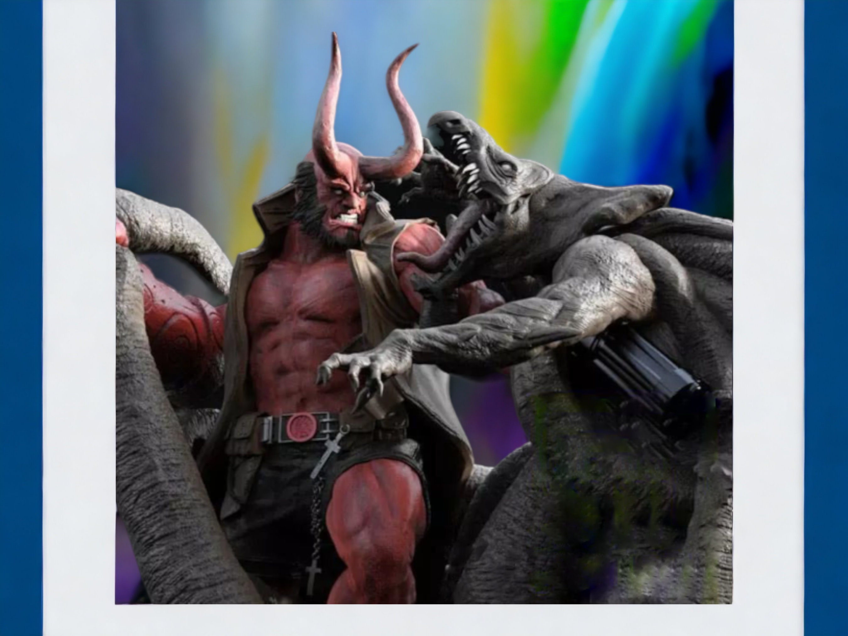 Hellboy Fighting Diorama 3D Stl Files for 3D Printers, 3D Digital ...