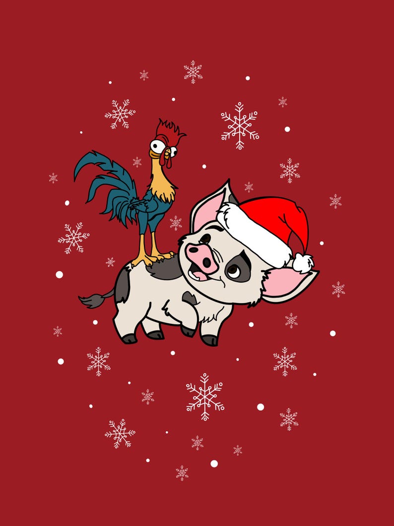 Moana Hei Hei and Pua Christmas Design Png - Etsy