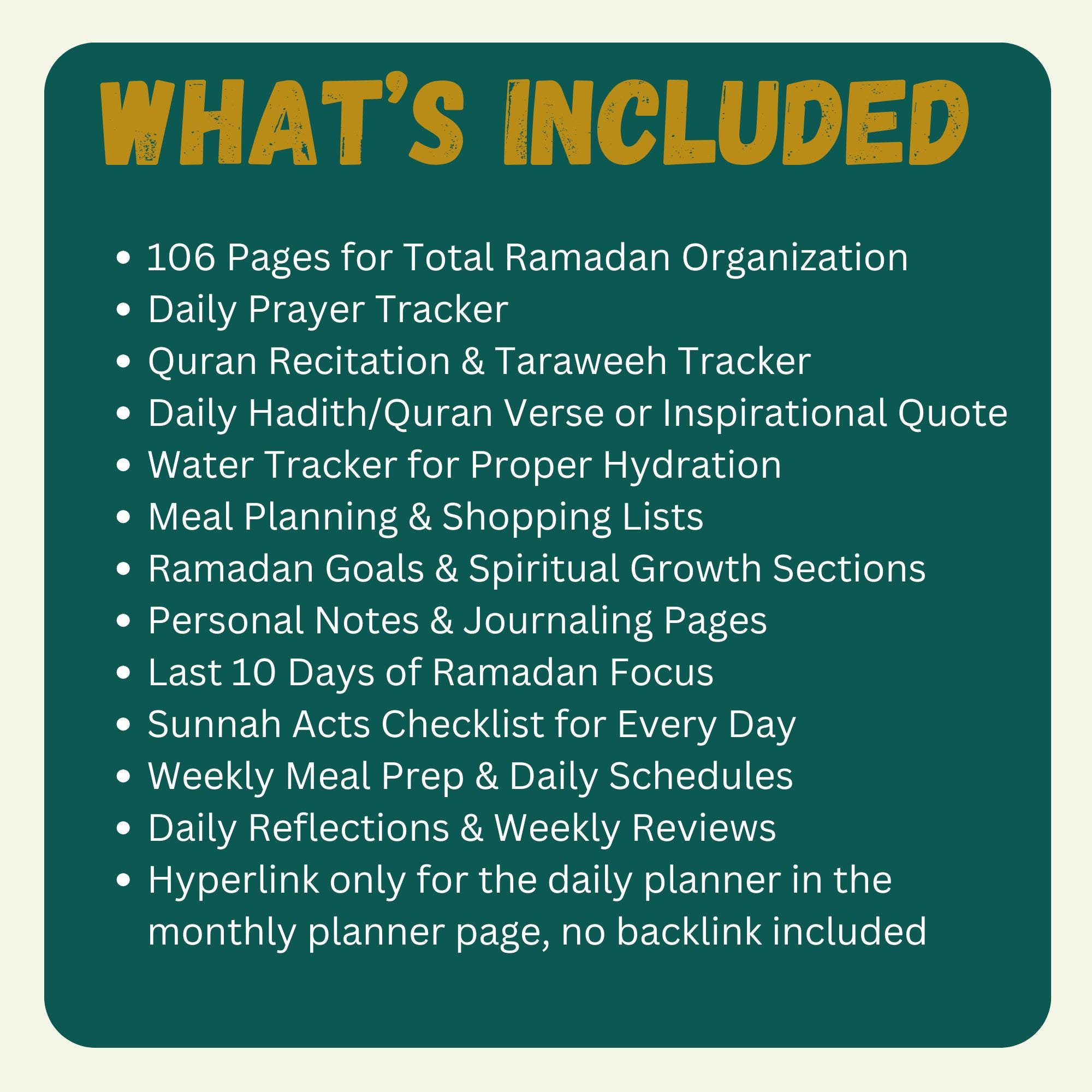 Ramadan Planner 2025: Daily Schedule, Meal Prep & Quran Tracker ...