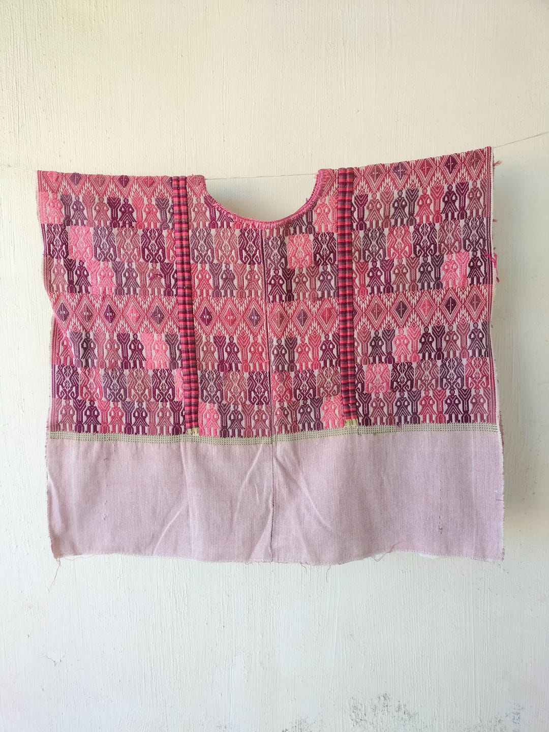 Guatemalan Vintage Rose Huipil From Quetzaltenango. Traditional ...