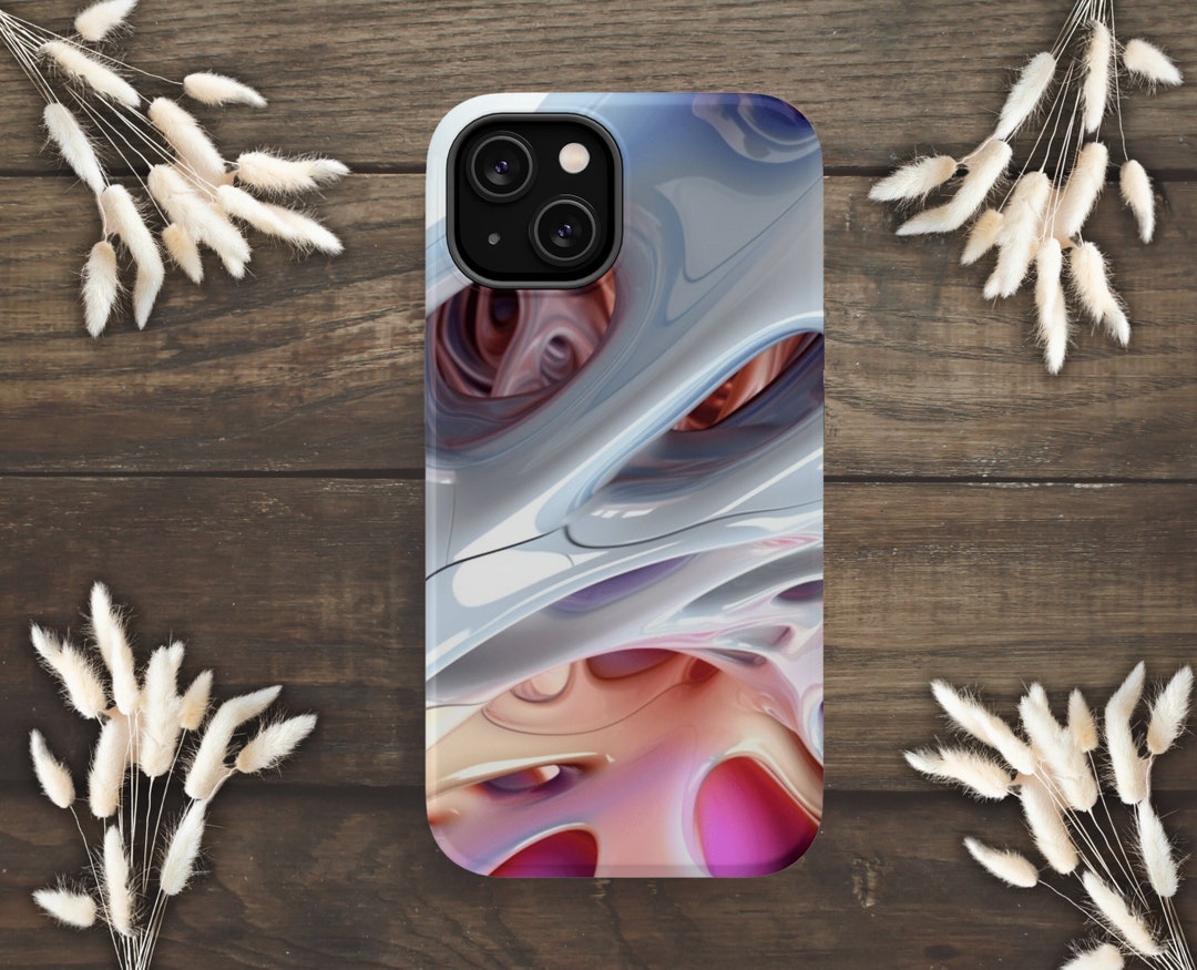 MAG SAFE 3D Effect Modern Art Phone Case for iPhone 15 14 13 Pro Max ...