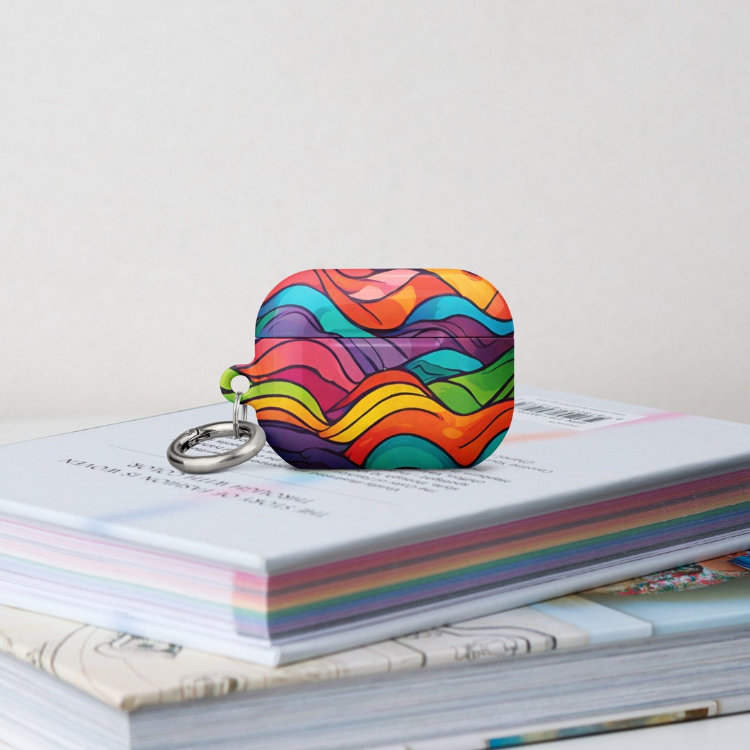 Bright Color Oil Paint Waves Airpods Case for Airpods Gen 1 Airpods Gen ...