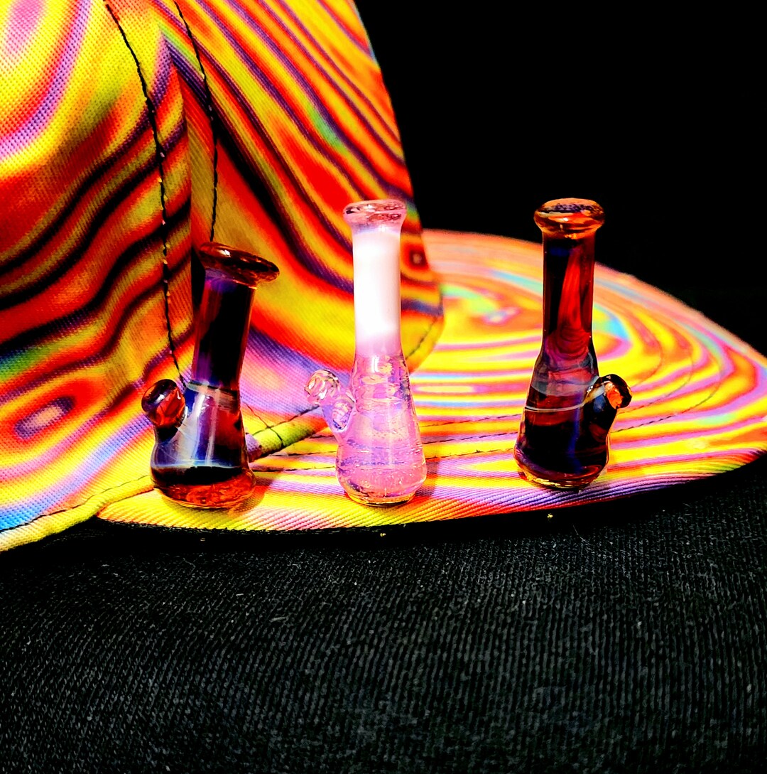 Little Buddy Glass Trippy Drippy Hat Brim Pin - Etsy