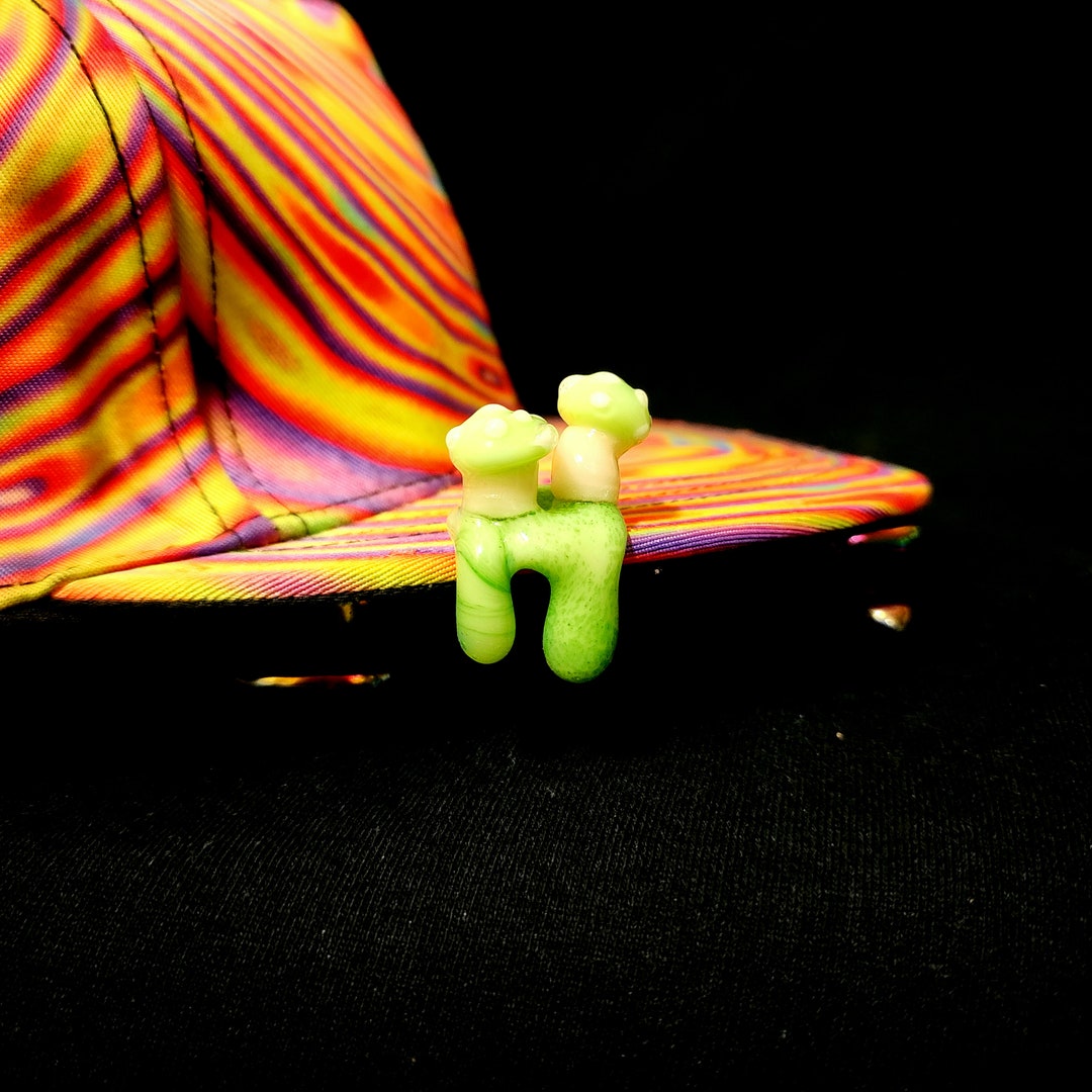 Poison Mushroom Glass Trippy Drippy Hat Brim Pin - Etsy