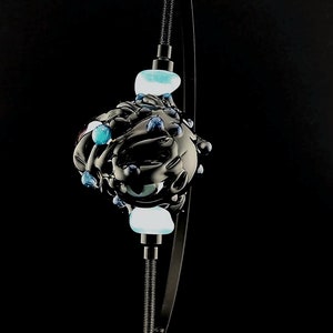 2.1 Glass Creature 4 Eyeball Marble With Metal Stand Curio Glassblown ...