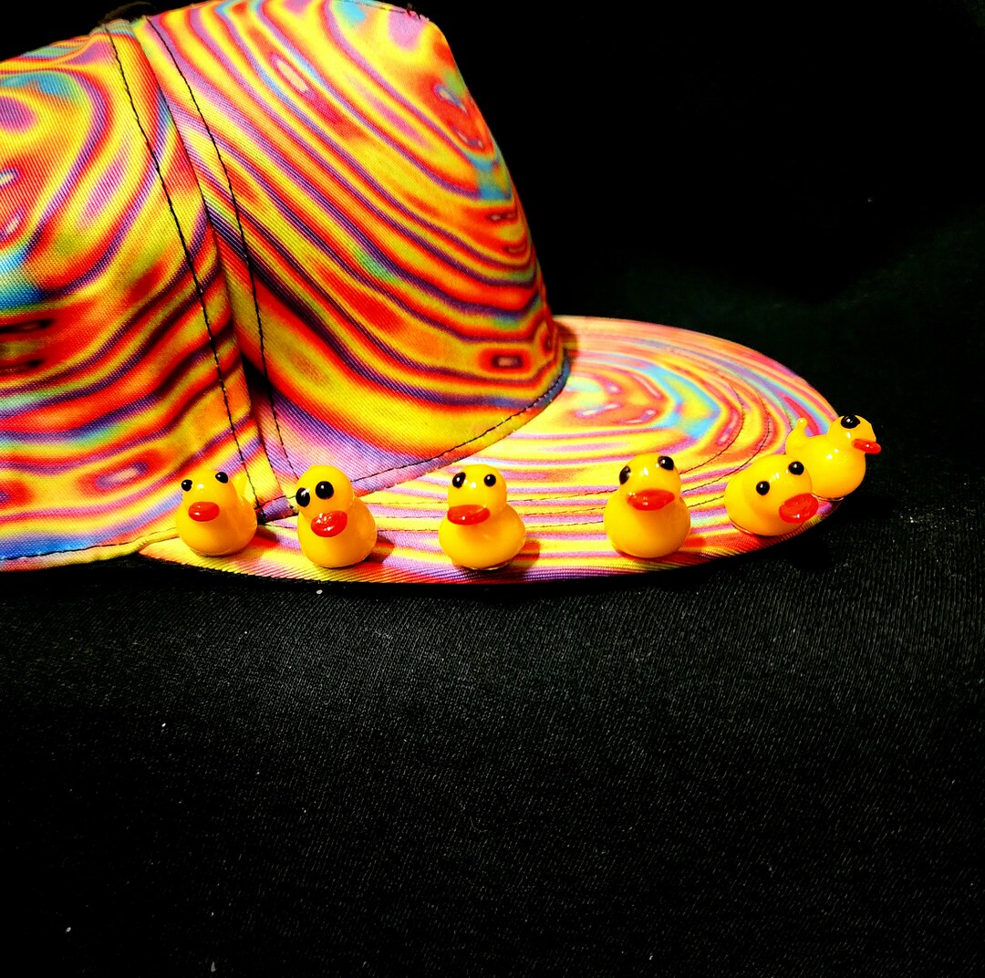 Rubber Ducky Glass Trippy Drippy Hat Brim Pin - Etsy
