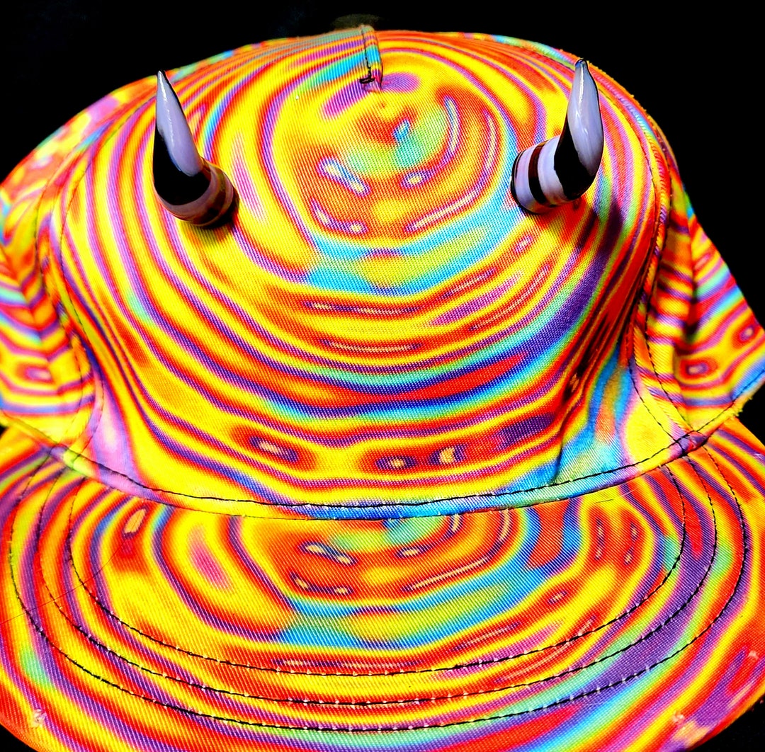Purple Vortex Devil Horns Glass Trippy Hat Pin Pair - Etsy