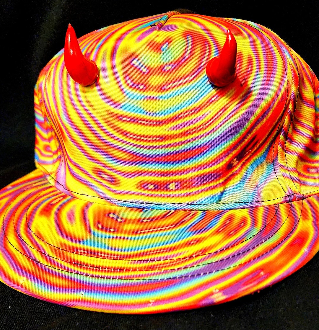 Lava Orange Horns Glass Trippy Hat Pin Pair - Etsy