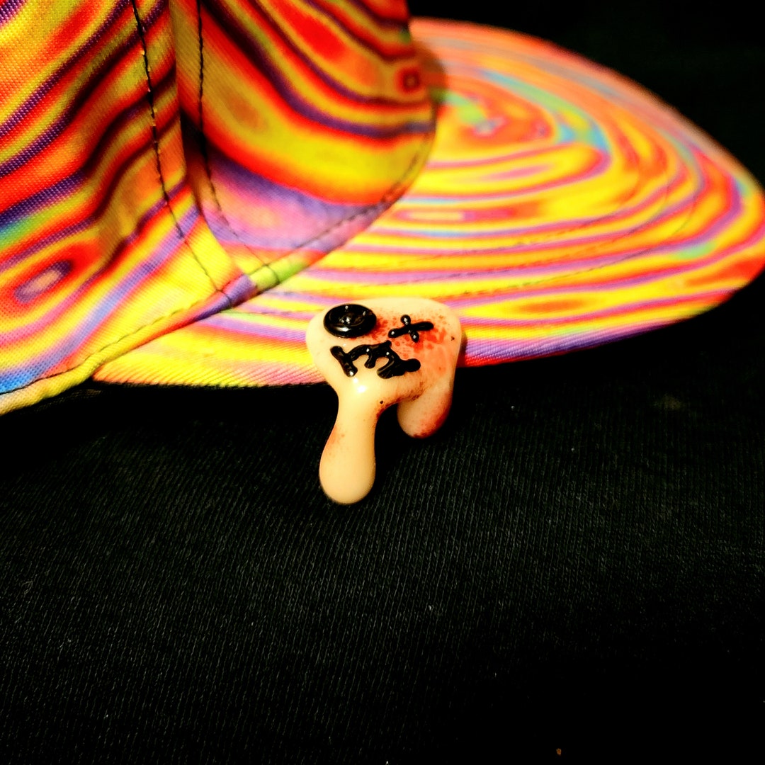 Voodoo Doll Bloody Glass Trippy Drippy Hat Brim Pin - Etsy