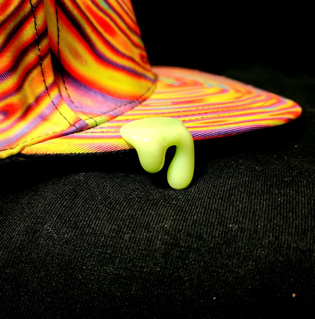 Retro Cartoon Slime Trippy Drippy Hat Brim Pin - Etsy