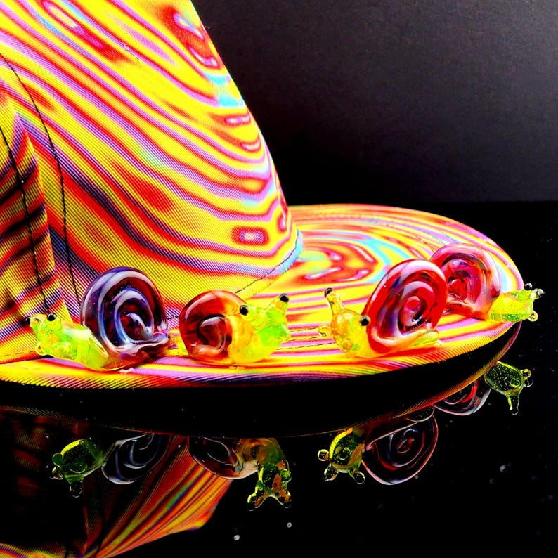 Little Garden Snail Glass Hat Brim Pin - Etsy