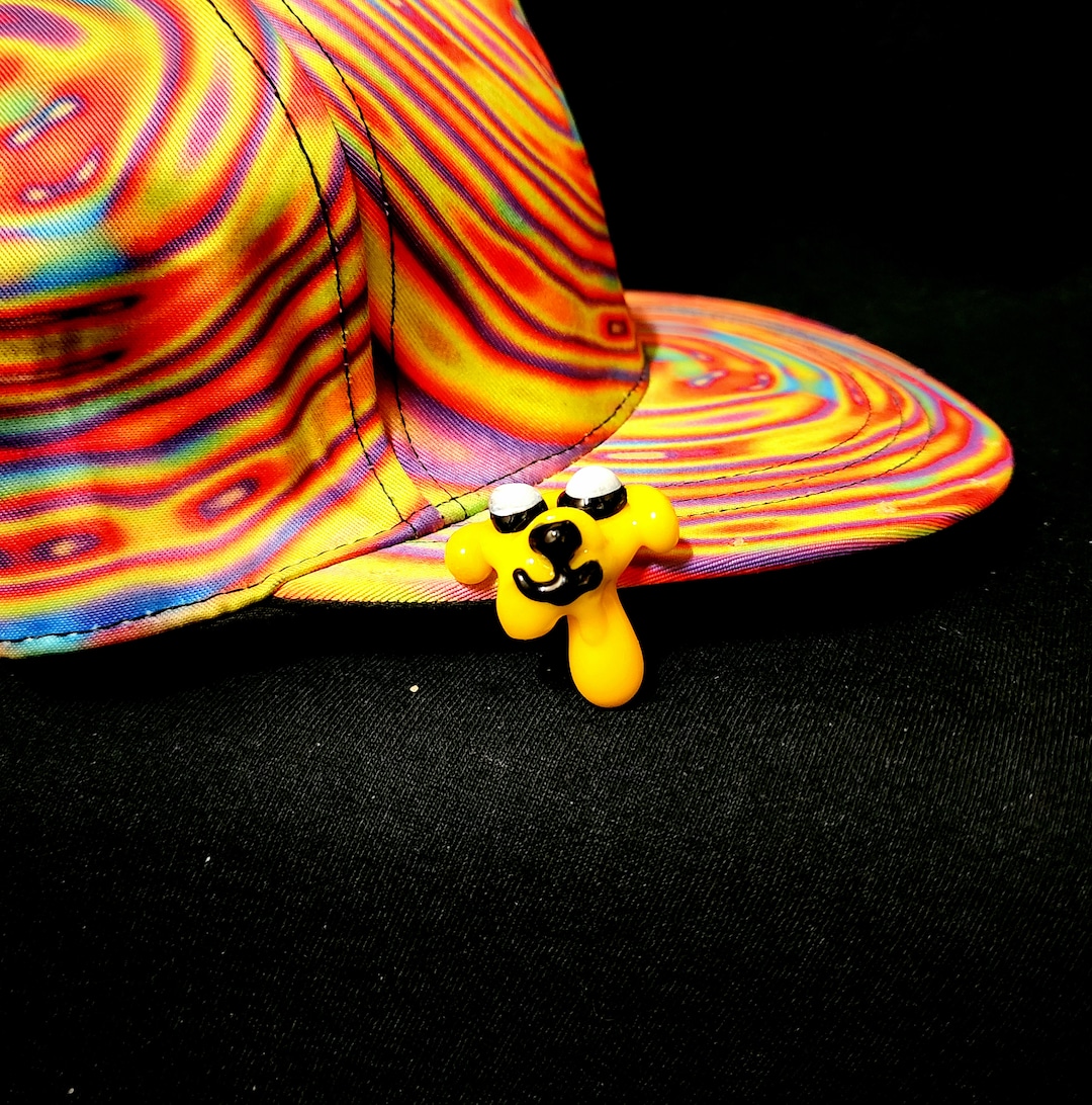 Jake Dog Glass Trippy Drippy Hat Brim Pin - Etsy