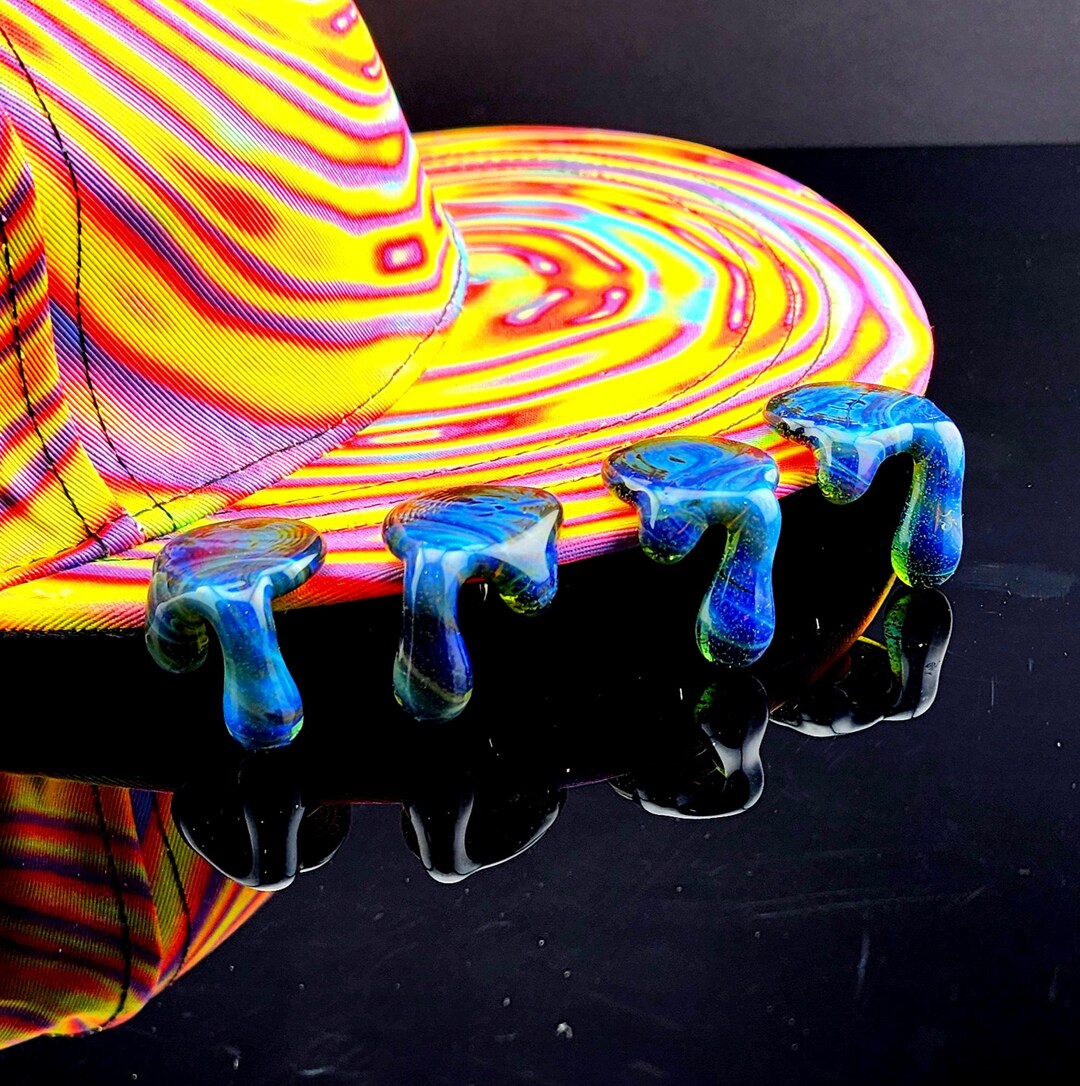 Oasis Blue Green Glass Trippy Drippy Hat Brim Pin - Etsy