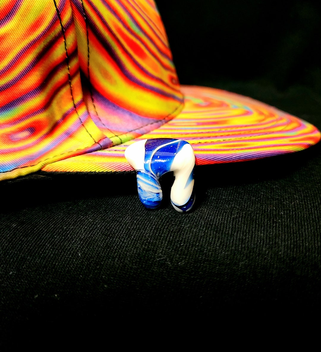 Blue Blizzard Trippy Drippy Hat Brim Pin - Etsy