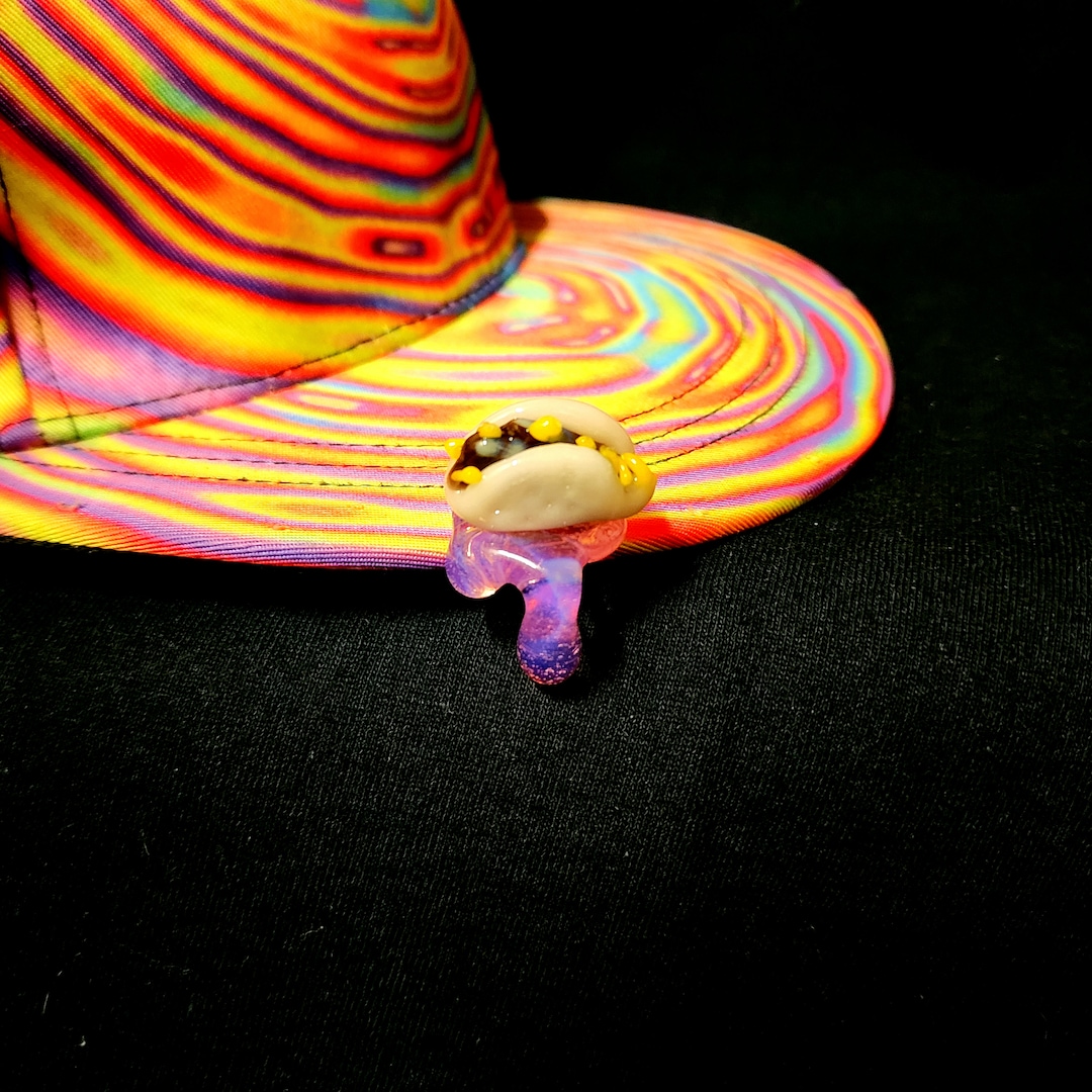 Taco Glass Trippy Drippy Hat Brim Pin - Etsy
