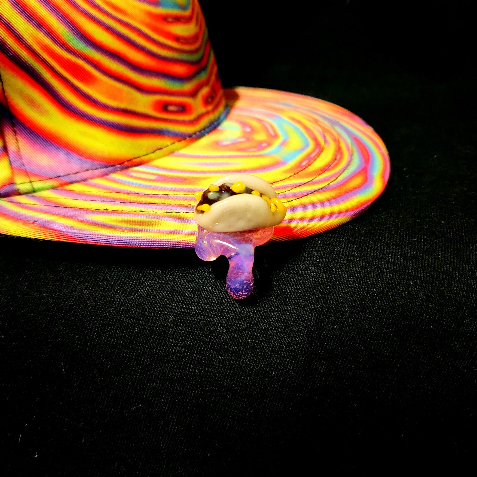 Taco Glass Trippy Drippy Hat Brim Pin - Etsy