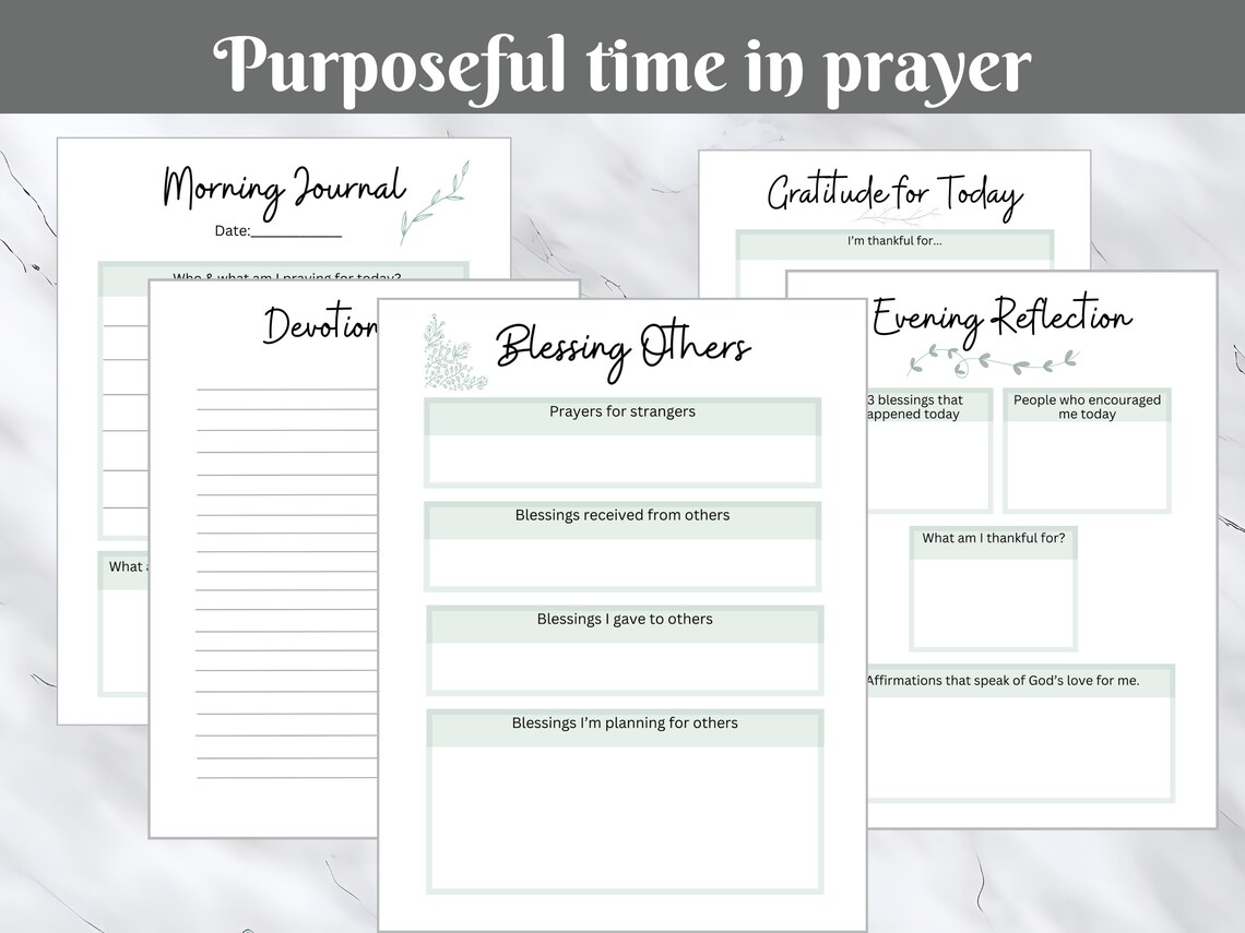 Prayer Journal Printable Gratitude Journal Digital Prayer - Etsy
