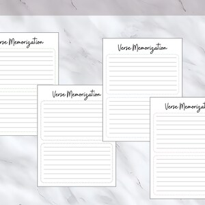 Bible Study Printable Digital Bible Template SOAP Journal Bible Verse Memorization Bible Summary ...