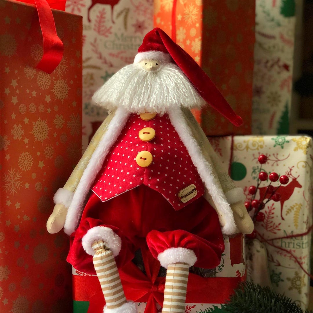 Sweet Santa Tilda Doll – Christmas Santa, Handmade Home Decor - Etsy