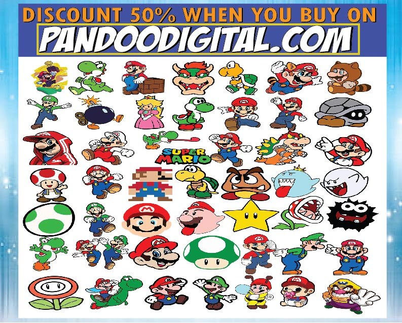 Super Mario Svg Mario Svg Files for Cricut Mario Svg Bundle - Etsy
