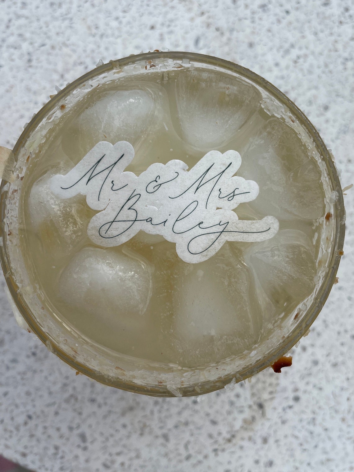 Wedding Drink Float Topper, Custom Drink Accessory, Game, Decoration - Etsy