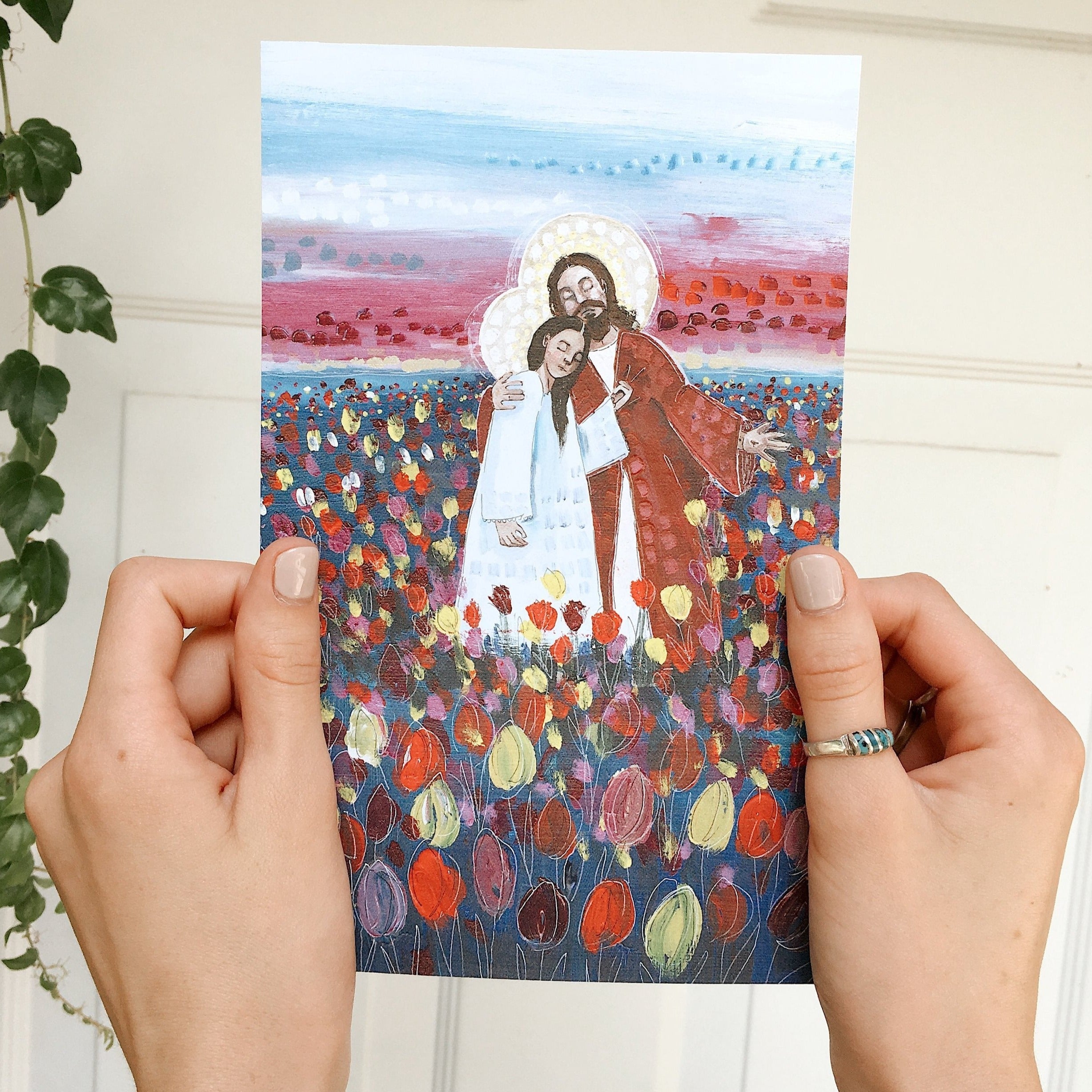 Christ in Tulips | Jesus Christ Colorful Floral Art | Christian LDS Art ...