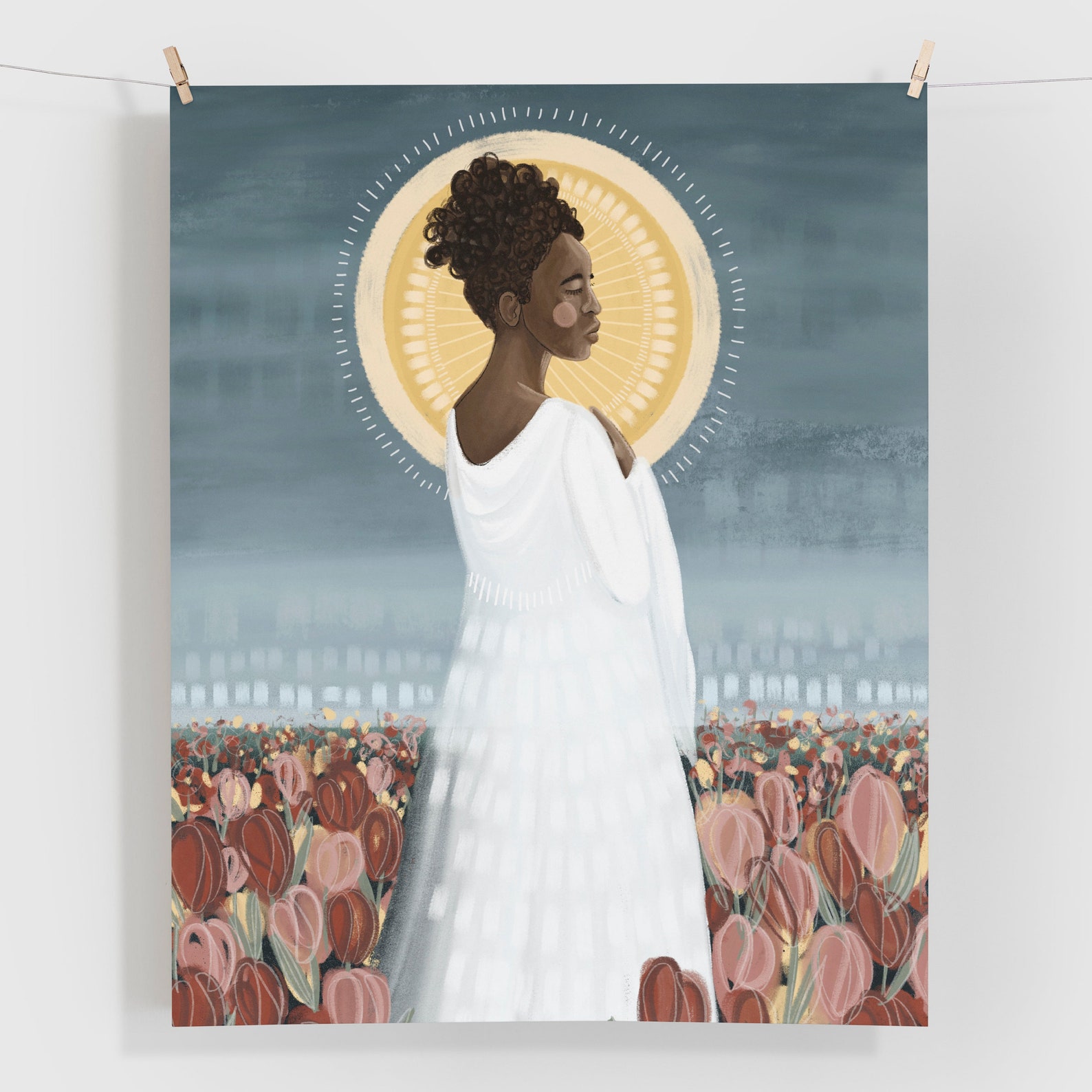Faithful Women | Tulip Field Little Girl Room | Floral Pink Yellow ...