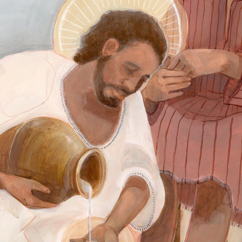 Come My Friends | Jesus Christ Washing Feet | Easter Art | Holy Week ...