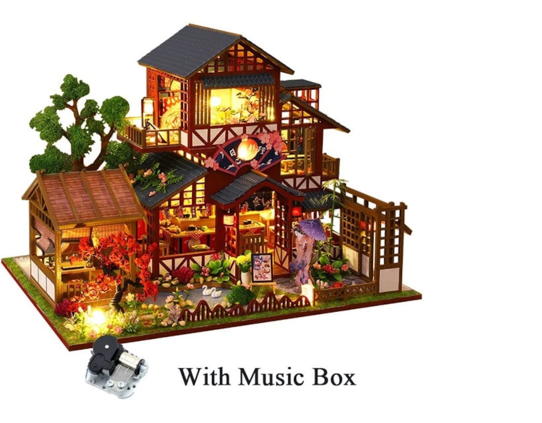 DIY Wooden Miniature Building Kit Doll Houses With Furniture - Etsy