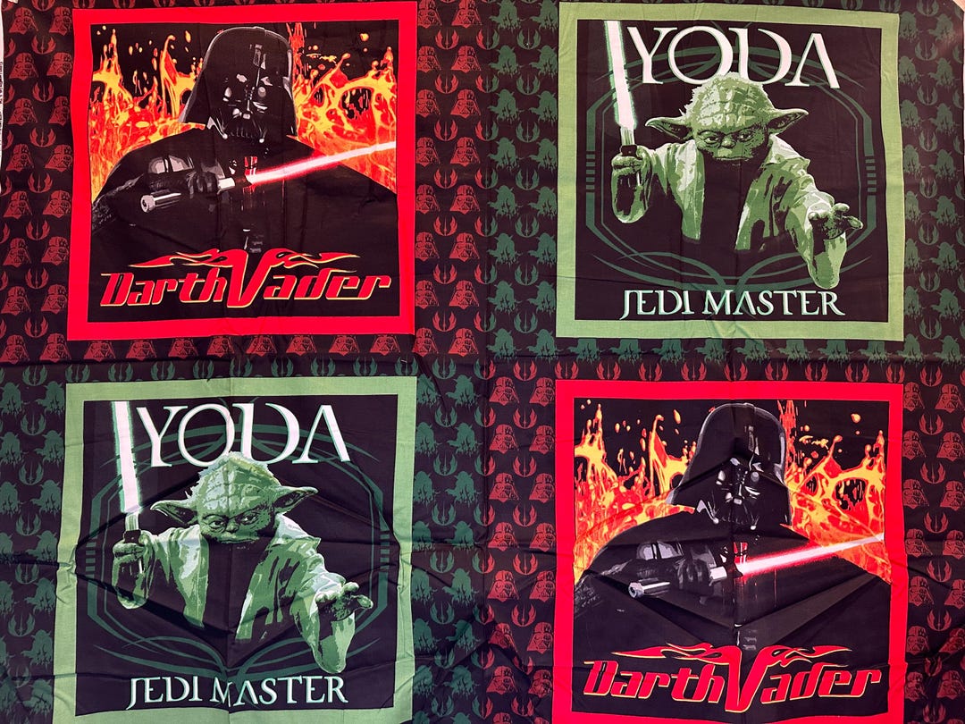 Star Wars Panel- Darth Vader and Yoda - Etsy