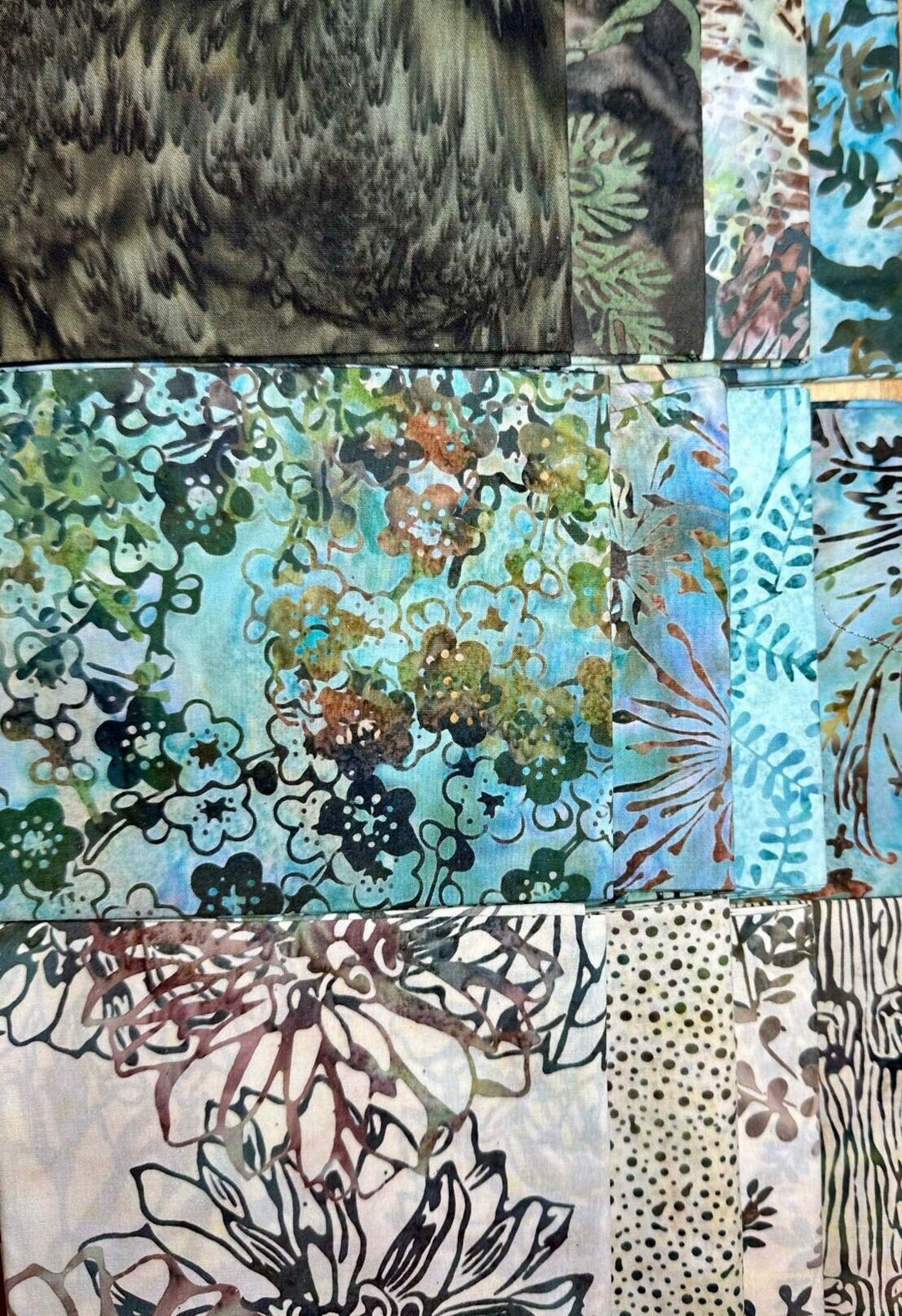 Batik -cool Nature - 12 Fat Quarter Bundle - Etsy