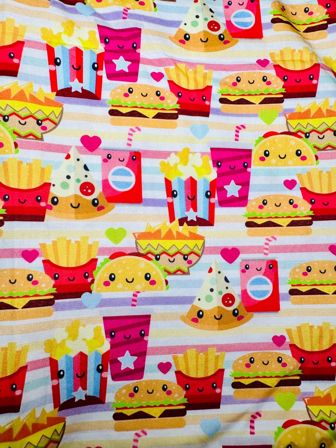 Shopkins Like Fast Food Fabric - Etsy