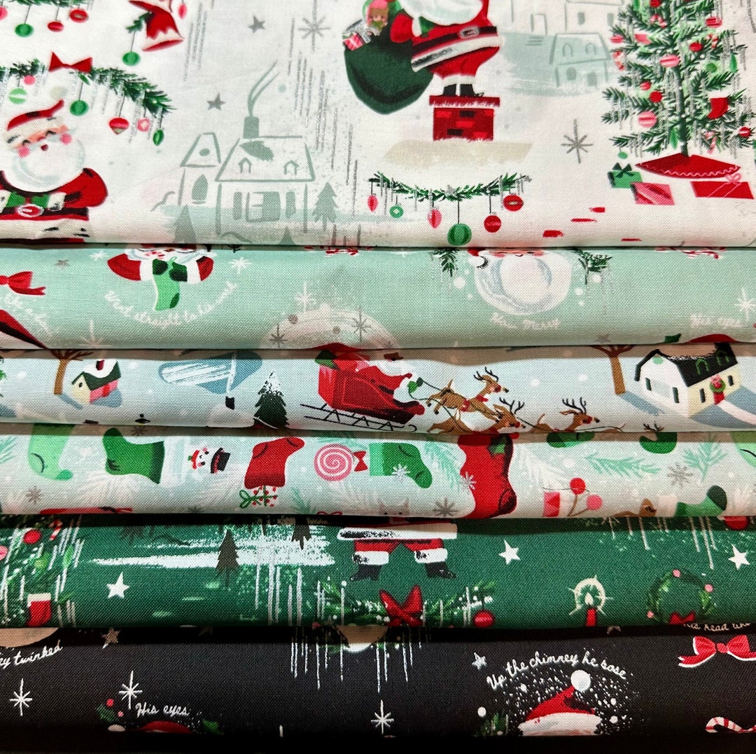 Twas Riley Blake 1/2 Yard Bundle Mint - Etsy