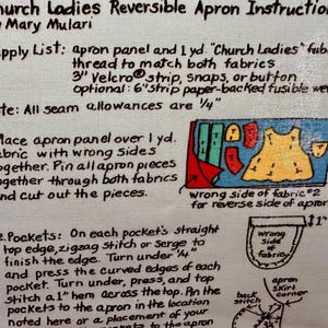 Vintage Church Lady Apron Panel - 40s Style! - Etsy