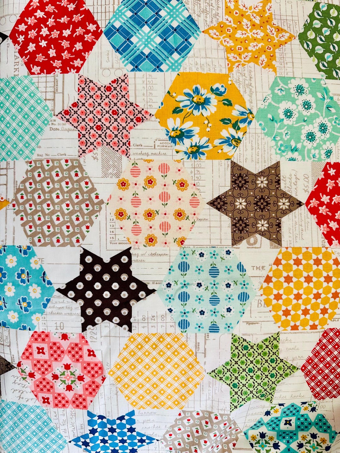 Flea Market Cheater Print Fabric by Lori Holt for Riley Blake- 2.5 Yard ...