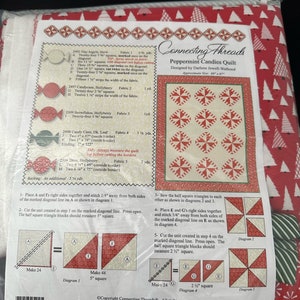 Peppermint Candies Quilt Kit- Connecting Threads- - Etsy