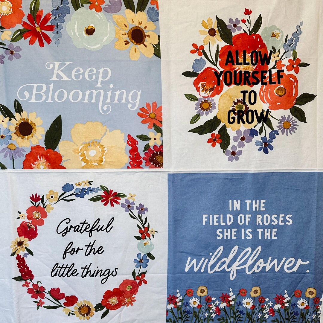 Flora by Echo Park for Riley Blake- 2 -half Yard Cuts and 1 Panel! - Etsy