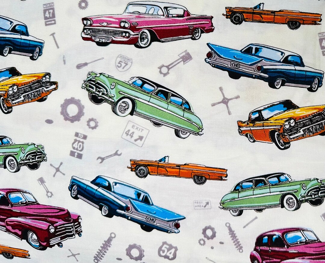 Classic Car Fabric - Etsy