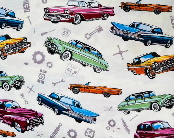 Classic Car Fabric - Etsy