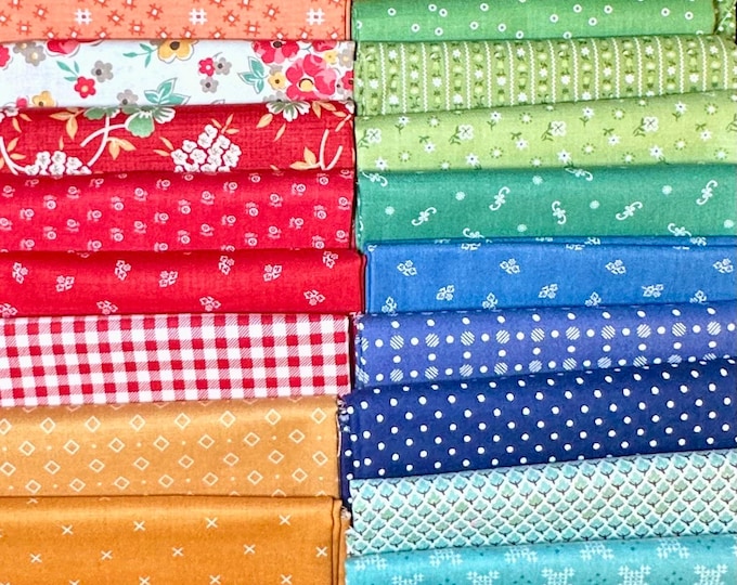 Lori Holt Collection -hometown Holiday, Prarie, Bee Vintage - 25 Fat ...