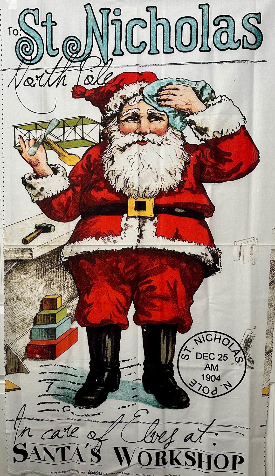 Nicholas Santa Panel - Riley Blake- J. Wecker Frisch - Etsy