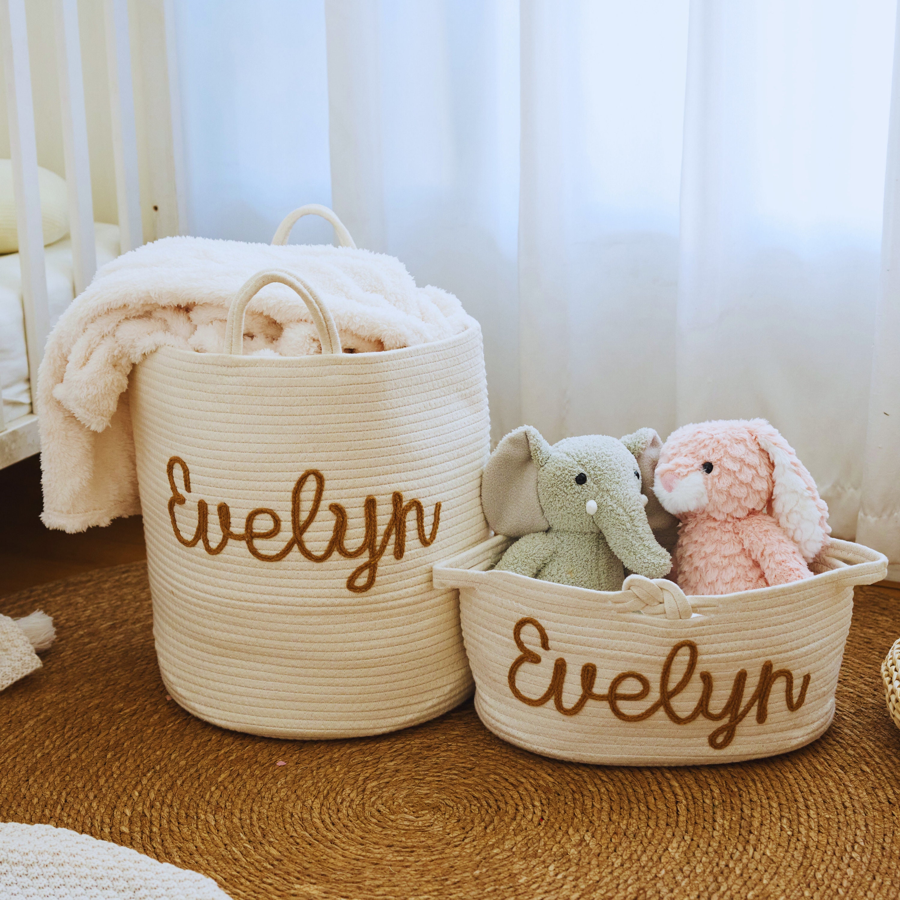 Personalized Gift Basket for Baby, Customized Basket for Baby Shower ...