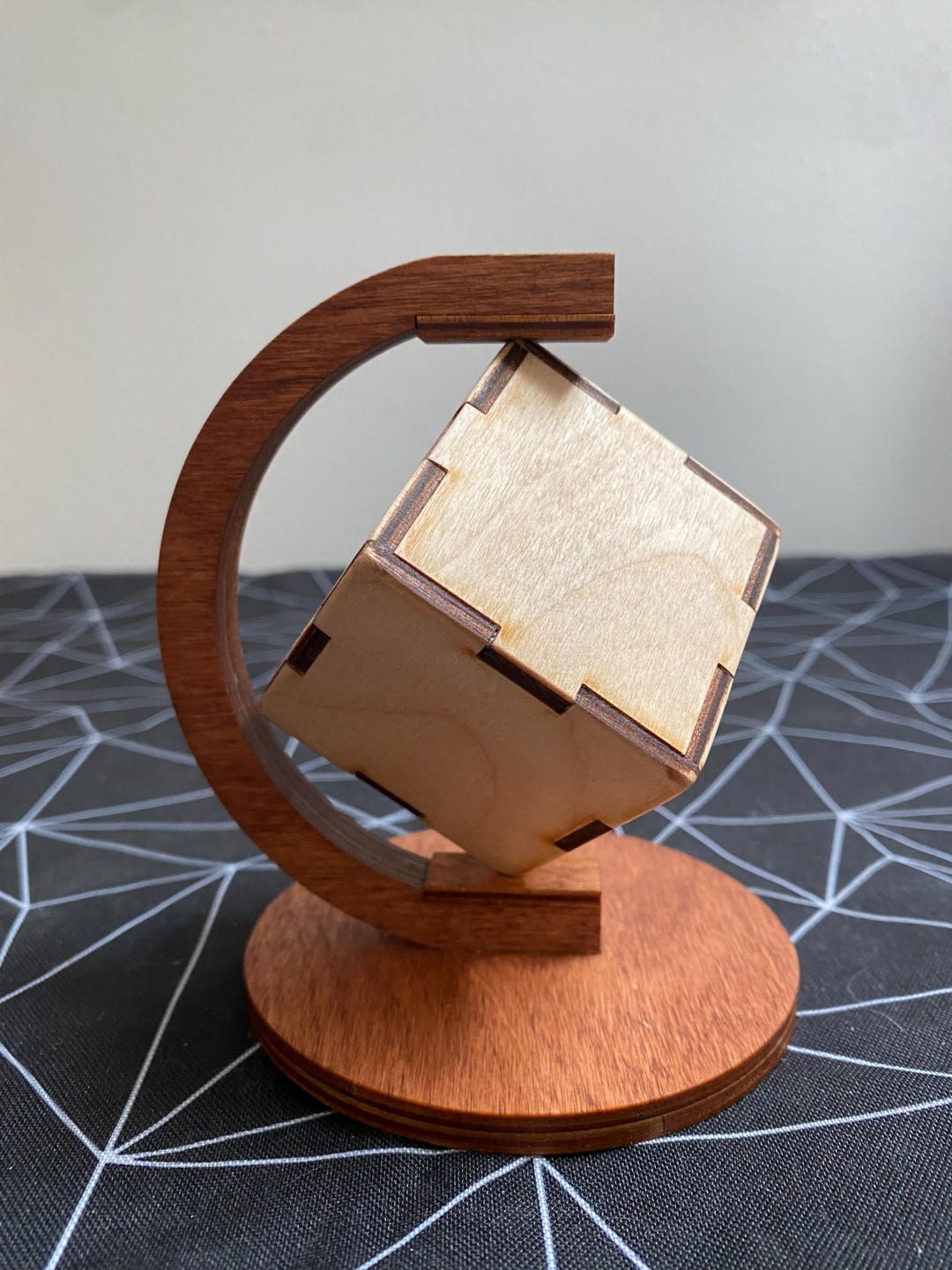 Spinning Cube- Desk Accessory, Fidget Spinner, Table Decor - Etsy