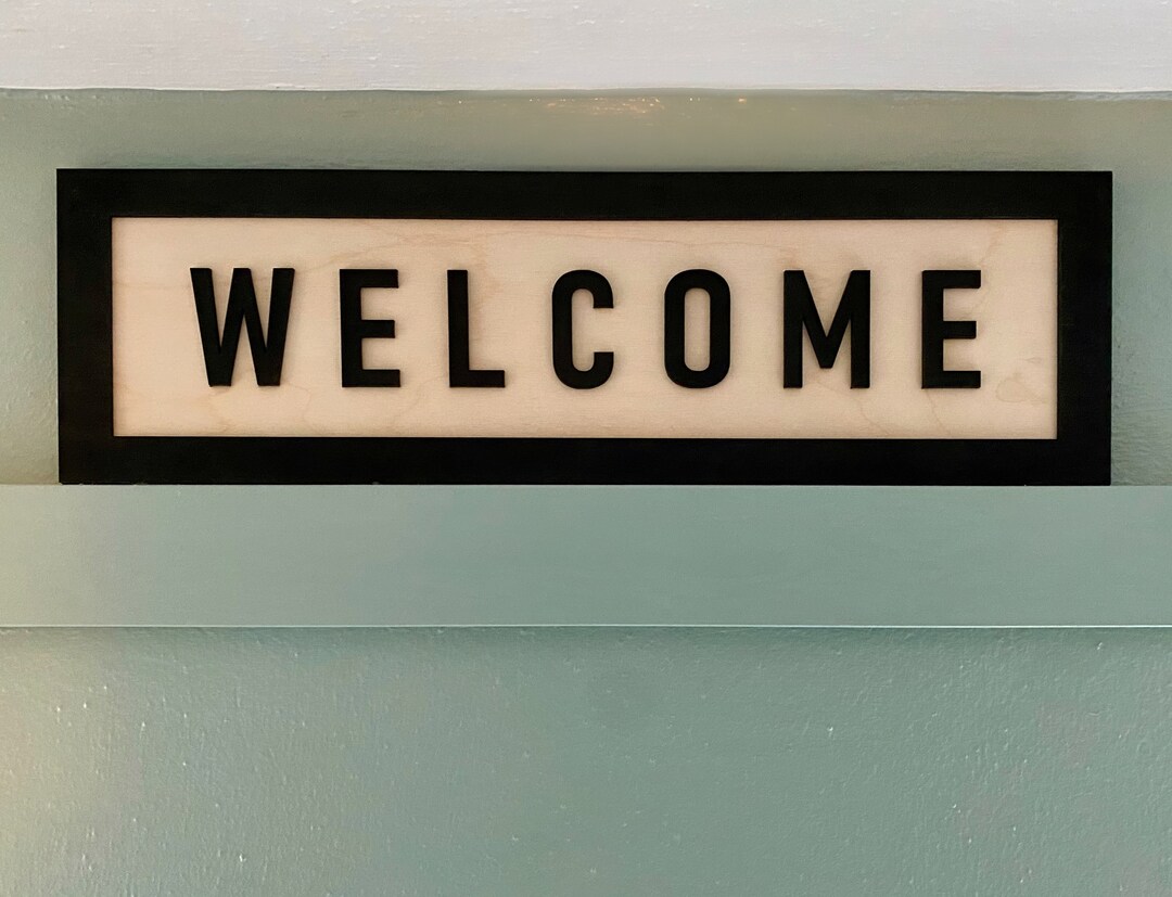 Modern Welcome Sign Wall Art - Etsy