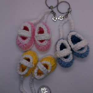Baby Steps Crochet Keychain Mini Shoes Keychain Baby Shoes Keychain - Etsy