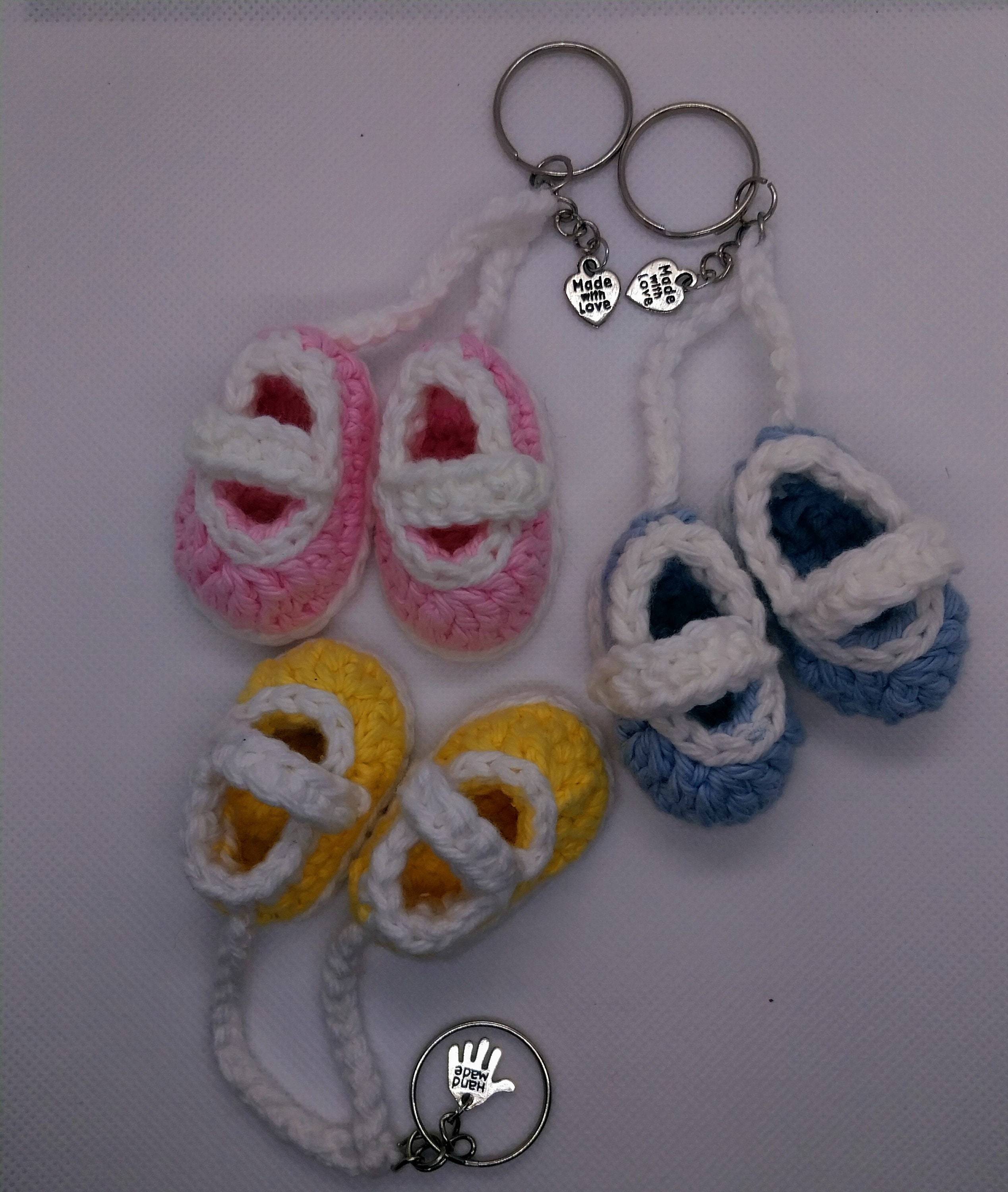 Crochet Baby Shoe Keychain, Cotton Mini Shoes - Etsy