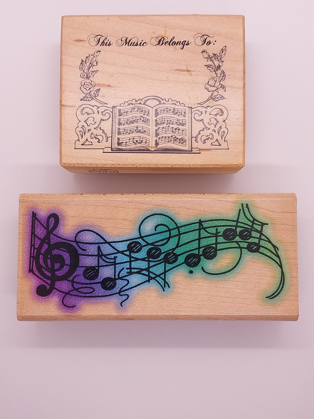 Vintage Music Rubber Stamp: Treble Clef, Notes, Sheet Music - Etsy