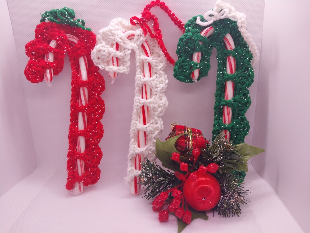 Victorian Candy Cane Cover Ornaments: Christmas Tree Decor - Etsy